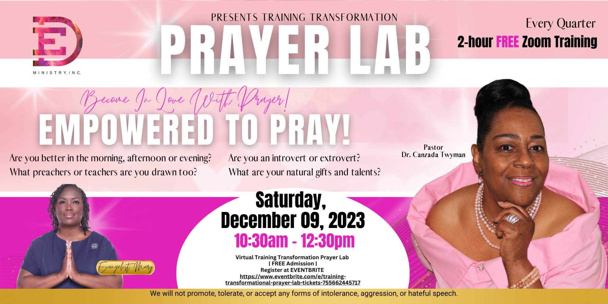 Training Transformational Prayer Lab - Divine Exchange Ministry, Inc.